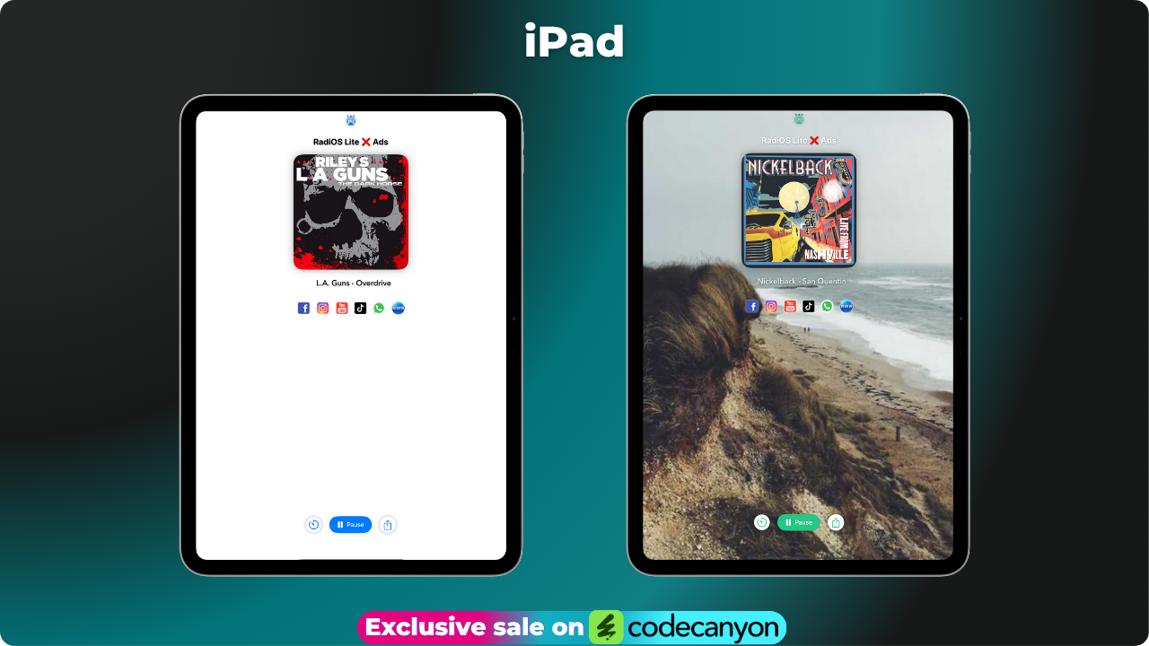 RadiOS Lite SwiftUI APP iOS 26, Radio Stream, Swift Radio, JSON, iOS APP Template (Single Radio ...